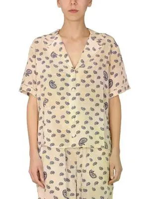 Être Cécile Paisley Short-sleeved Shirt - Neutrals