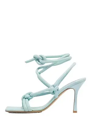 Bottega Veneta Knotted Leather Sandals - Blue