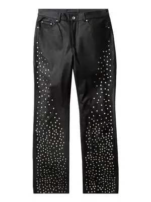 WHO DECIDES WAR BY EV BRAVADO Stud-embellished Trousers - Black