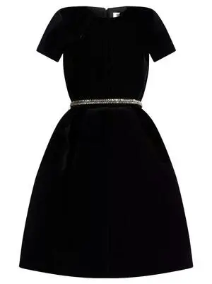 Dice Kayek Flounce Embellished Dress - Black