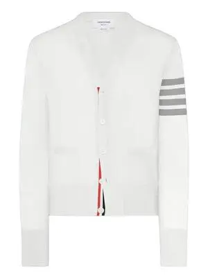 Thom Browne 4-bar Cardigan - White