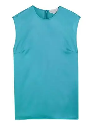 Stella McCartney Satin Zip-up Tank Top - Blue