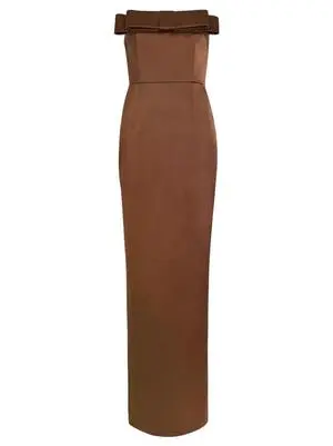 The Arrivals Sisu Bow Bandeau Maxi Dress - Brown