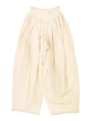 YANGKEHAN Frayed Hem Cropped Trousers - Neutrals
