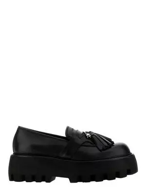 Alexander McQueen Tassel Platform Loafers - Black