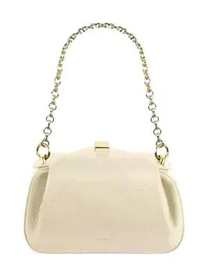 Yuzefi Mini Oyster Pebbled Clutch Shoulder Bag - Neutrals