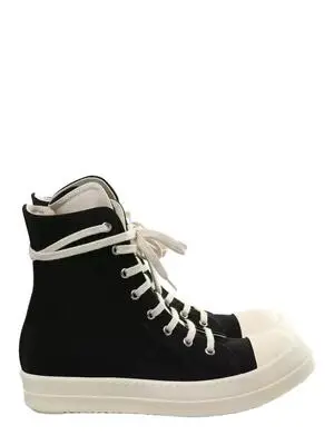 Rick Owens Canvas Toe-cap Sneakers - Black