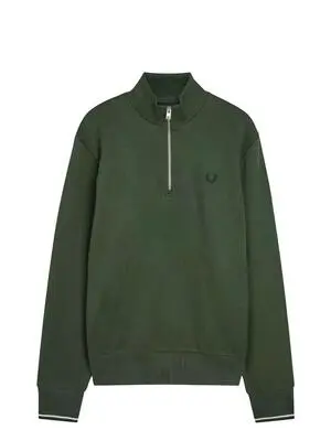 Fred Perry Zip Detail Sweatshirt - Green