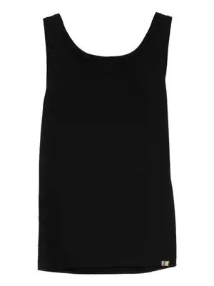 Extreme Cashmere Nº453 Claudia Scoop-neck Tank Top - Black