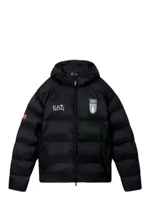 Emporio Armani Logo-detail Padded Jacket - Black