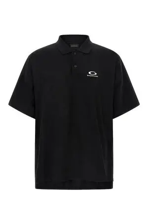 Balenciaga Logo-detail Polo Shirt - Black