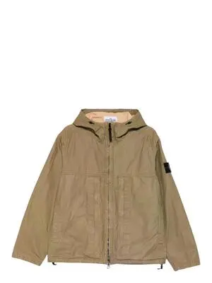Stone Island Hooded Zip-up Jacket - Neutrals