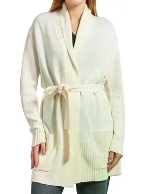Armani Exchange Belted Cardigan - Neutrals