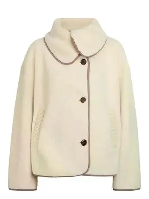 Varley Button Trim Fleece Jacket - Neutrals