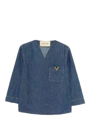 Valentino Garavani V-neck Top - Blue