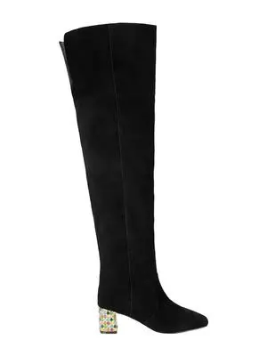 Kurt Geiger Jeweled-heel Over-the-knee Boots - Black