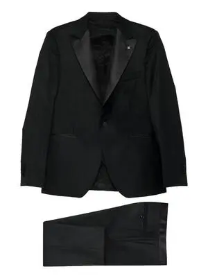 Tagliatore Peak-lapel Suit - Black