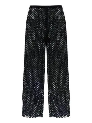 Cult Gaia Cut-out Drawstring Trousers - Black