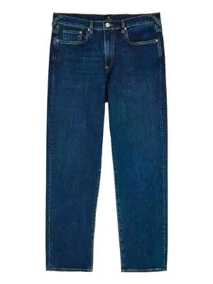 Paul Smith Washed-effect Straight-leg Denim Jeans - Blue