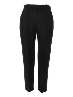 Alexander McQueen Concealed-fastening Belt-loop Trousers - Black