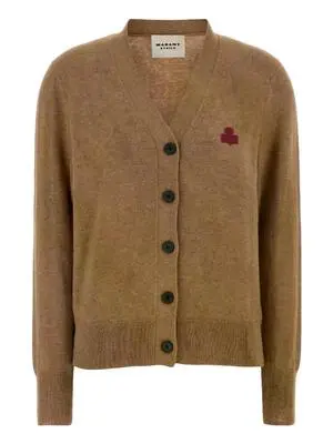 MARANT ETOILE Buttoned Motif Cardigan - Brown