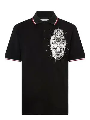 Philipp Plein Skull-tattoo Polo Shirt - Black