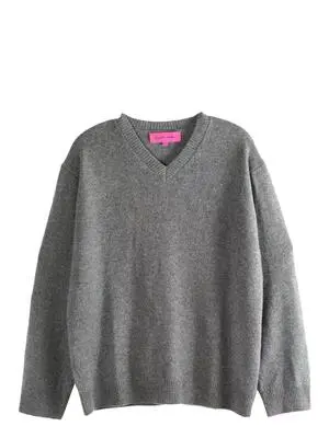 THE ELDER STATESMAN V-neck Sweater - Grey