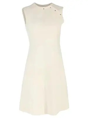 Prada A-line Sleeveless Mini Dress - Neutrals