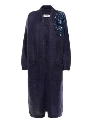 BLUGIRL Floral-appliqué Cardigan - Blue