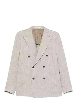 Tagliatore Double-breasted Herringbone Blazer - Neutrals