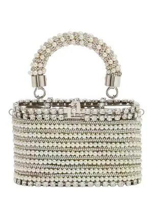 Rosantica Mini Holli Libellula Embellished Pearl Handle Bag - Silver