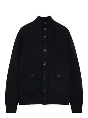 ALLUDE Button Patch Pocket Jacket - Blue