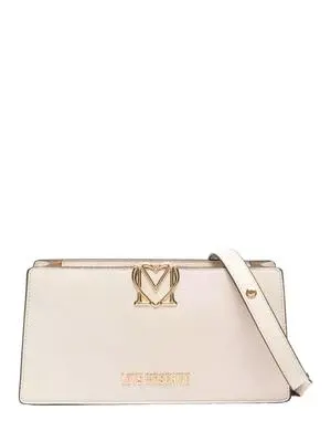 Moschino Logo-plaque Shoulder Bag - Neutrals