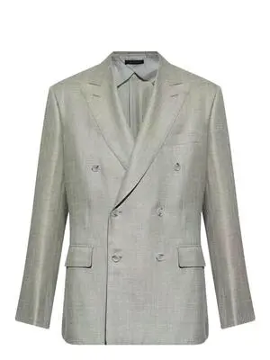 Brioni Double-breasted Blazer - Grey