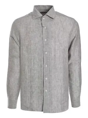 Corneliani Buttoned Striped Shirt - Grey