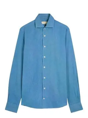 AURELIEN Chambray Shirt - Blue
