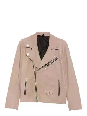 Tagliatore Franklin Zip-up Biker Jacket - Neutrals