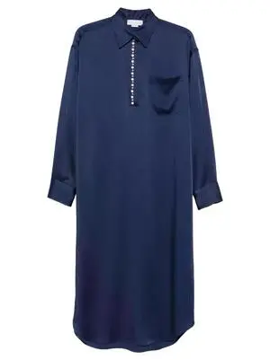 Stella McCartney Buttoned Pocket Midi Dress - Blue