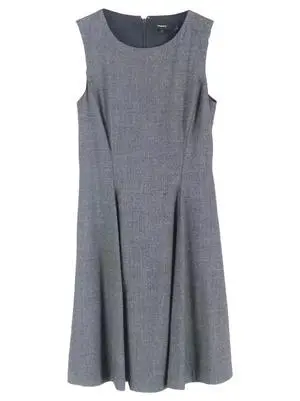 Theory Tweed Sleeveless Flared Dress - Grey