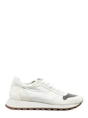 Brunello Cucinelli Suede-panels Low-top Sneakers - Neutrals