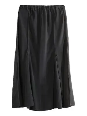BASERANGE Elasticated-waist Midi Skirt - Black