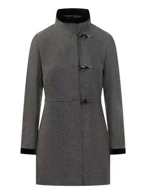 FAY High Neck Coat - Grey