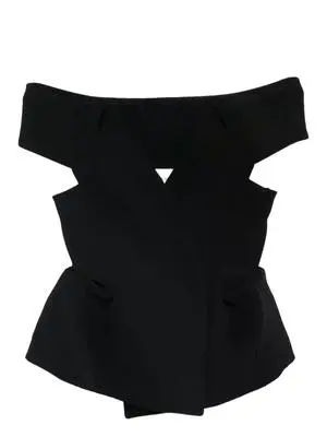 Khaite Verone Cut-out Blouse - Black