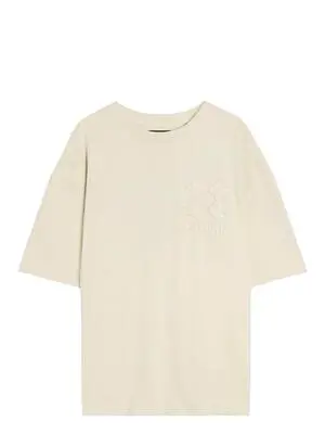 Amiri Embroidered Short-sleeve T-shirt - Neutrals