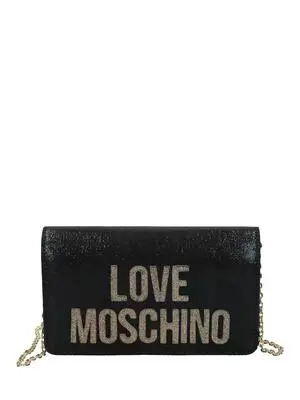Moschino Logo-embellished Crossbody Bag - Black