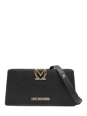 Moschino Logo-plaque Shoulder Bag - Black