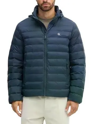 Calvin Klein Padded Hooded Jacket - Blue