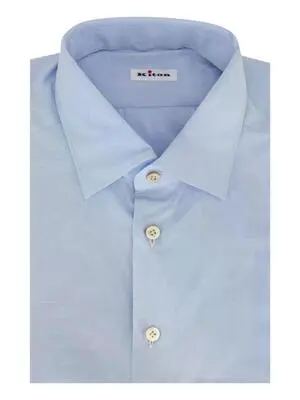 Kiton Point-collar Button Shirt - Blue