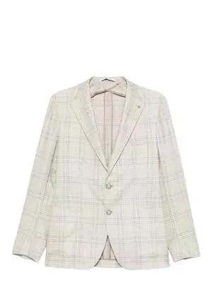 Tagliatore Checked Two-button Blazer - Neutrals