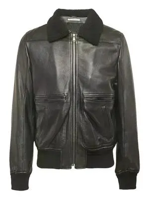 Saint Laurent Leather Jacket - Black